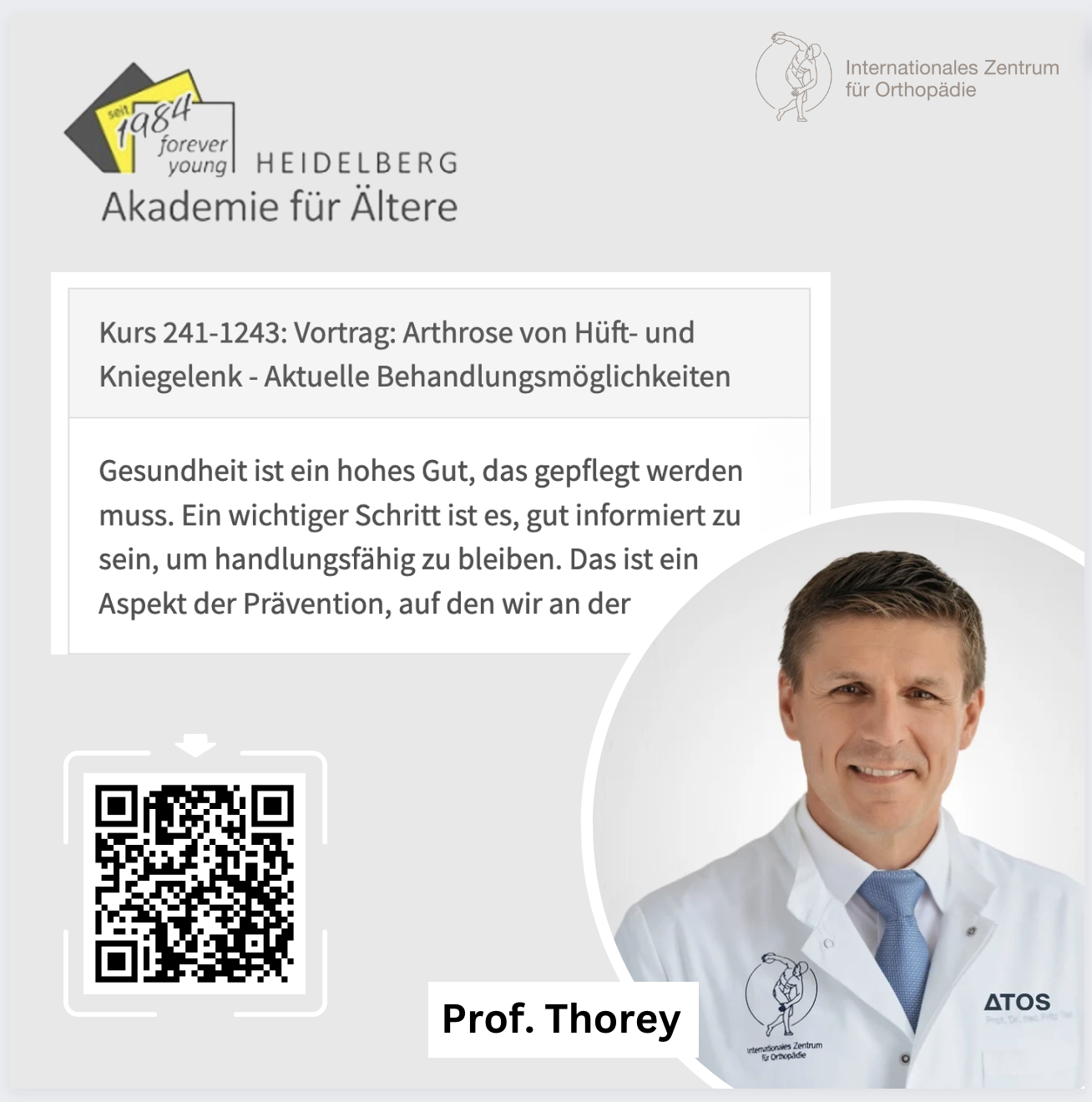 Akademie für Ältere - Vortrag von Prof. Thorey - Internationales ...